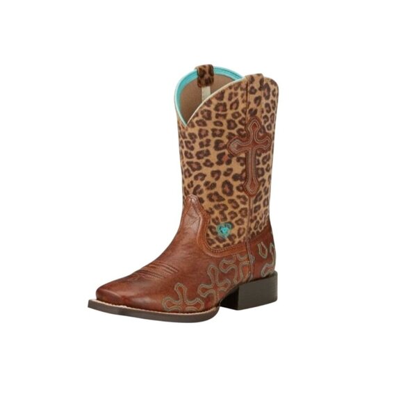 Ariat | Shoes | Ariat Girls Size 3 Crossroads Cowgirl Boots Square Toe ...